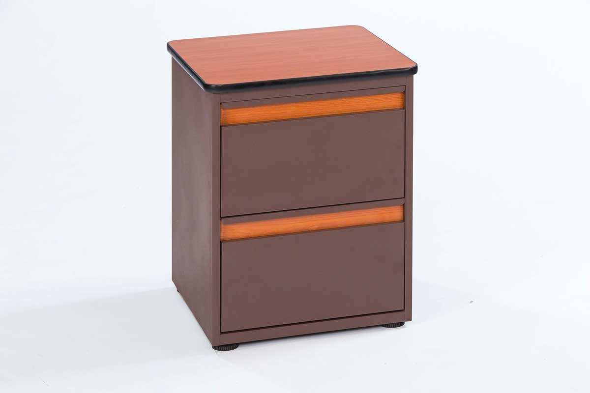 Platinum Metal 2-drawer Nightstand | American Bedding